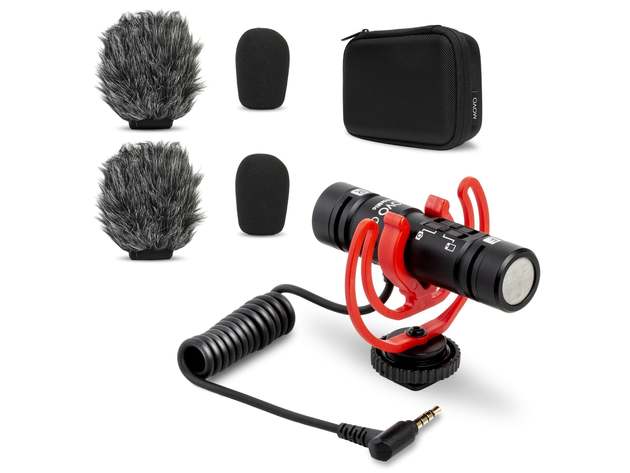Dual-Sided Capsule Shotgun Microphone | DoubleMic | Movo | StackSocial
