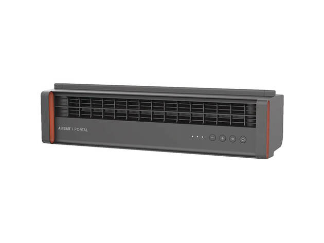 Sharper Image SIPORTAL Low Profile Cylindrical Blower Window Fan ...