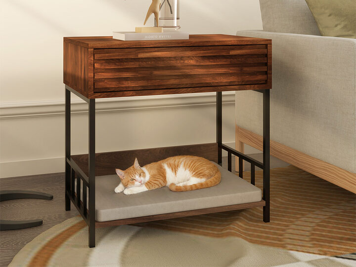 End Table with Small Pet Bed StackSocial