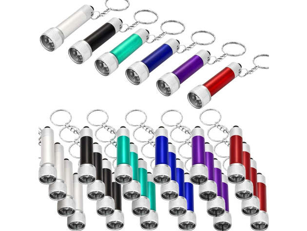 30-Pack Super Bright 3 LED Flashlight Keychains | StackSocial