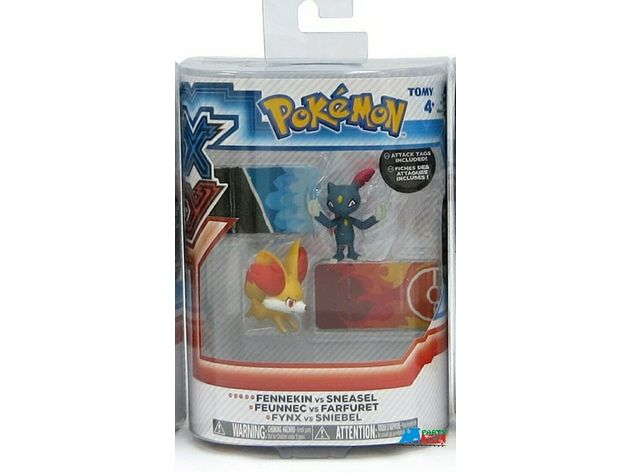 Pokemon 2-Pk Small 2" Toy Plastic Action Figure - Fennekin vs. Sneasel ...
