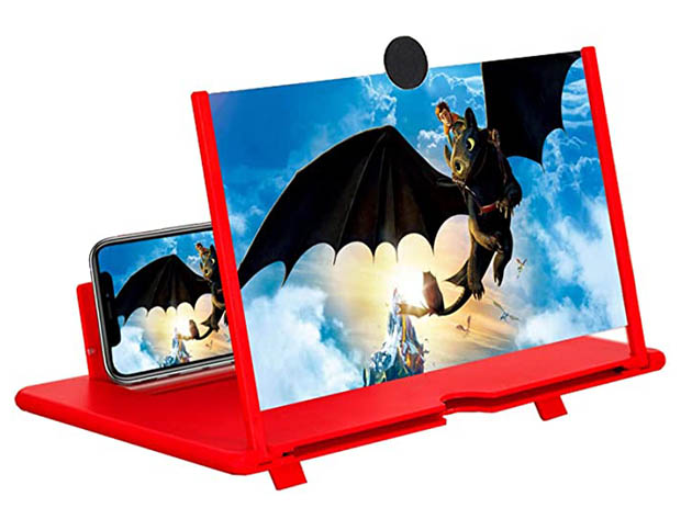 12" 3D HD Mobile Phone Magnifier Projector Screen (Red) | Shacknews