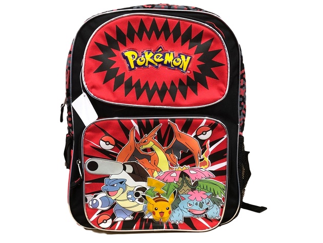 Backpack - Pokemon - Large 16 Inch - Red - Full Group | StackSocial