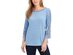 Charter Club Women's Crochet-Inset Top Blue Size Large | StackSocial