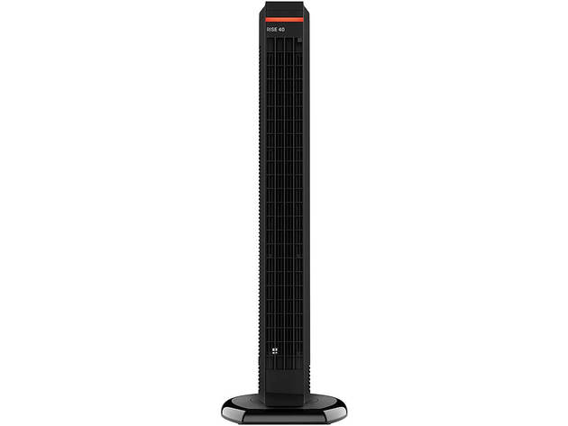 Sharper Image SIRISE40 Rise 40 Oscillating Tower - Black | StackSocial